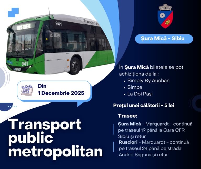 Transportul public metropolitan între Șura Mică și Sibiu va deveni ...